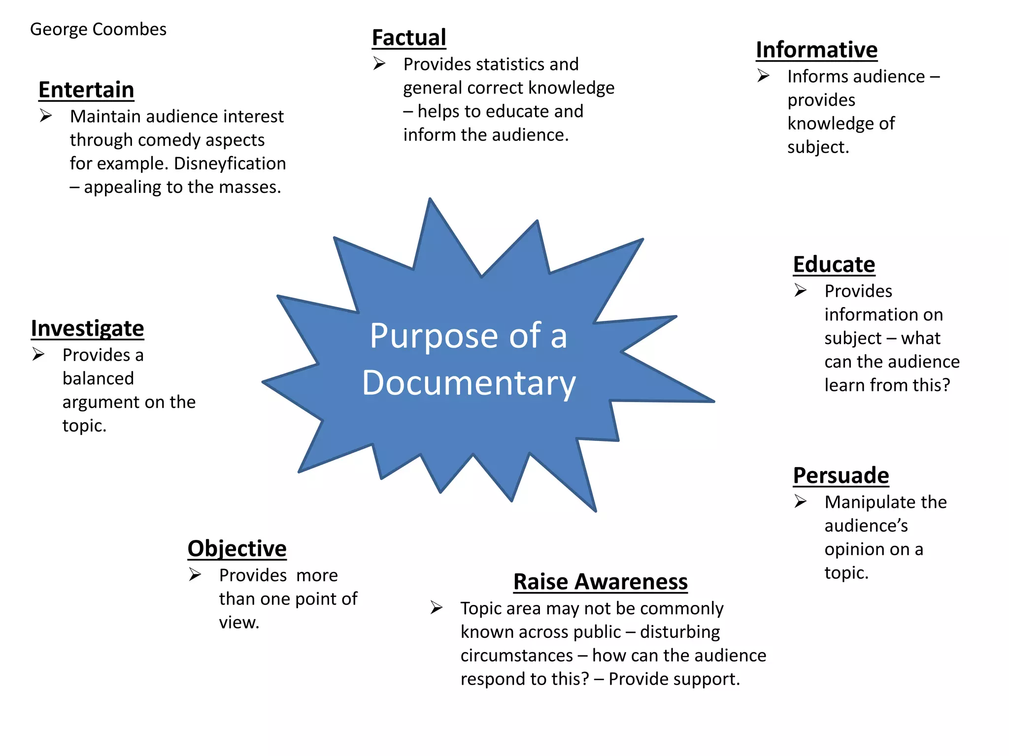 Purpose of a documentary | PPTX