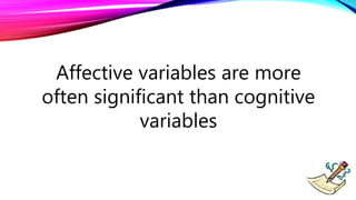 Purpose of affective assessment | PPT