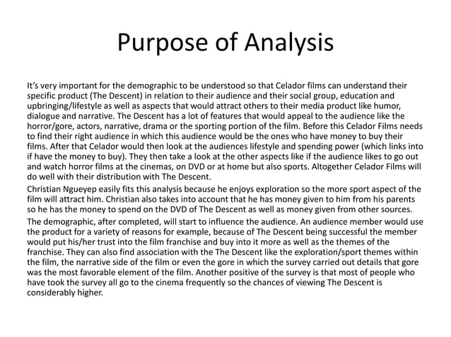Purpose of analysis | PPT
