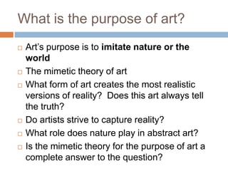 Purpose of art | PPTX