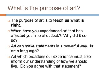 Purpose of art | PPTX