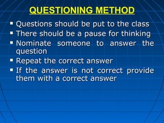 Purpose of asking question in the classroom | PPT | Educational ...
