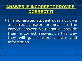 Purpose of asking question in the classroom | PPT