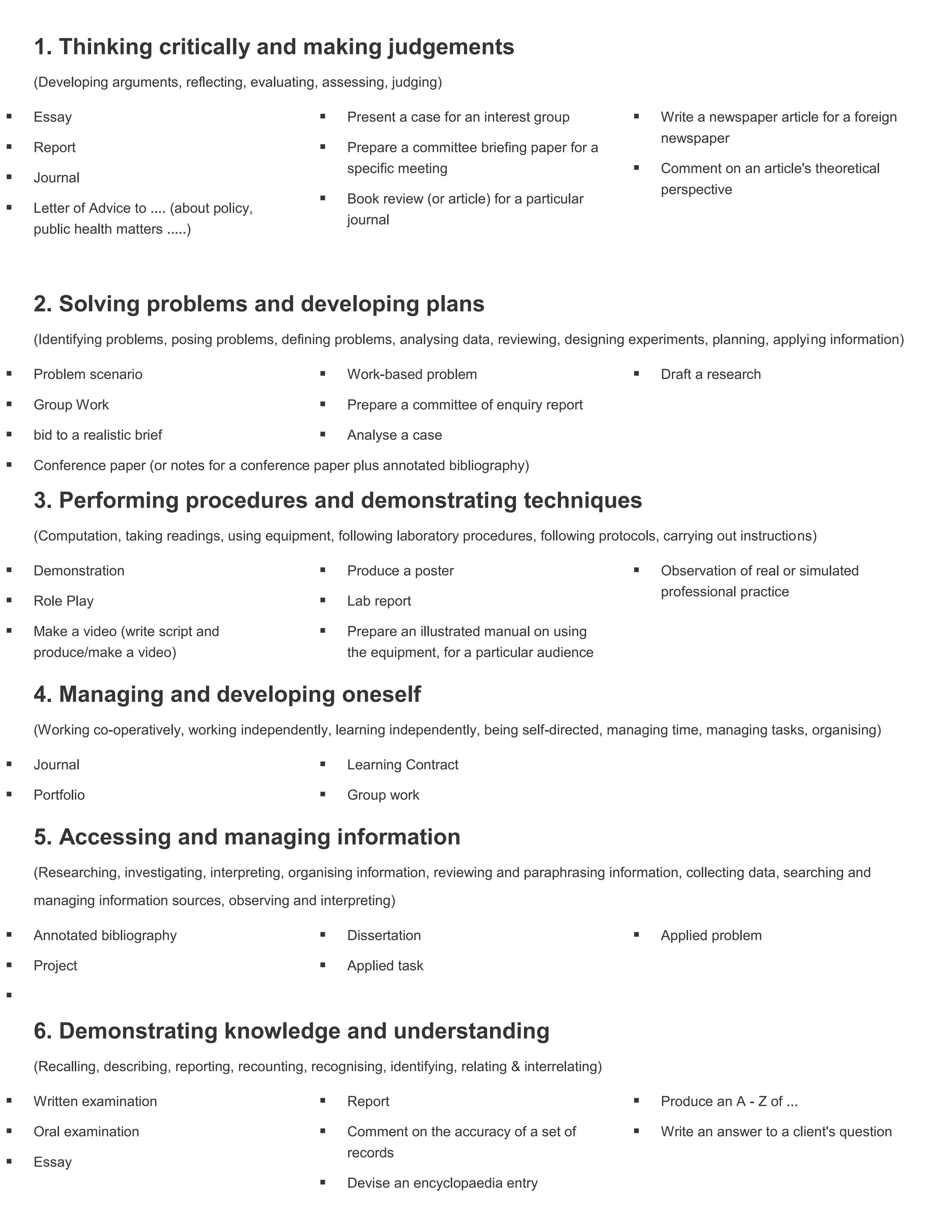Purpose of assessment | DOCX