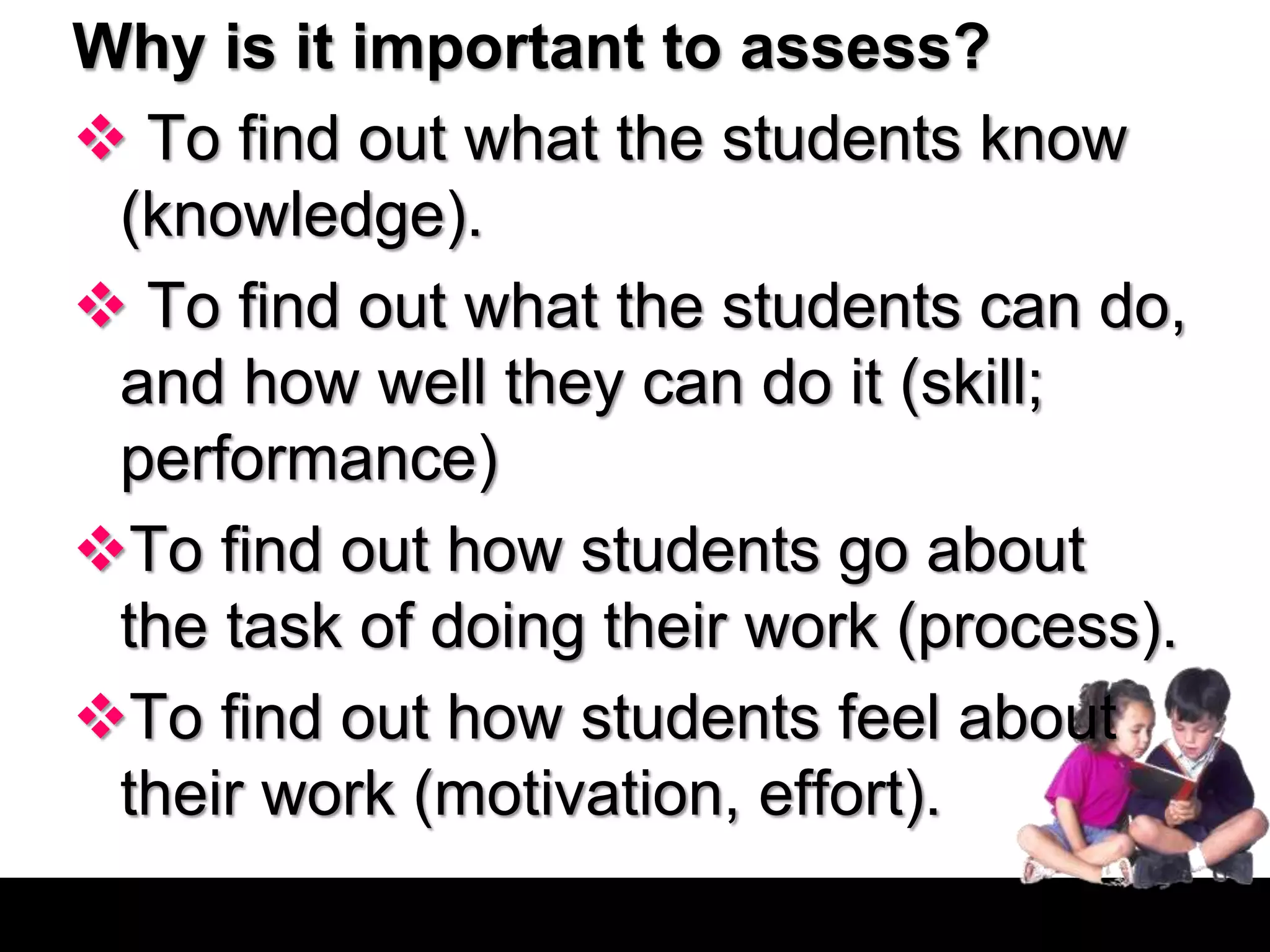 Purpose of assessment | PPTX