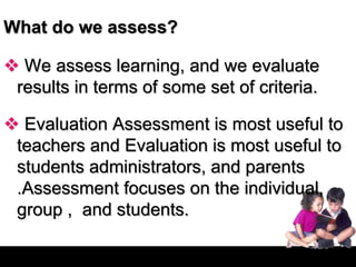 Purpose of assessment | PPTX
