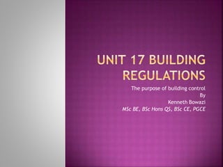 Purpose of building control | PPTX