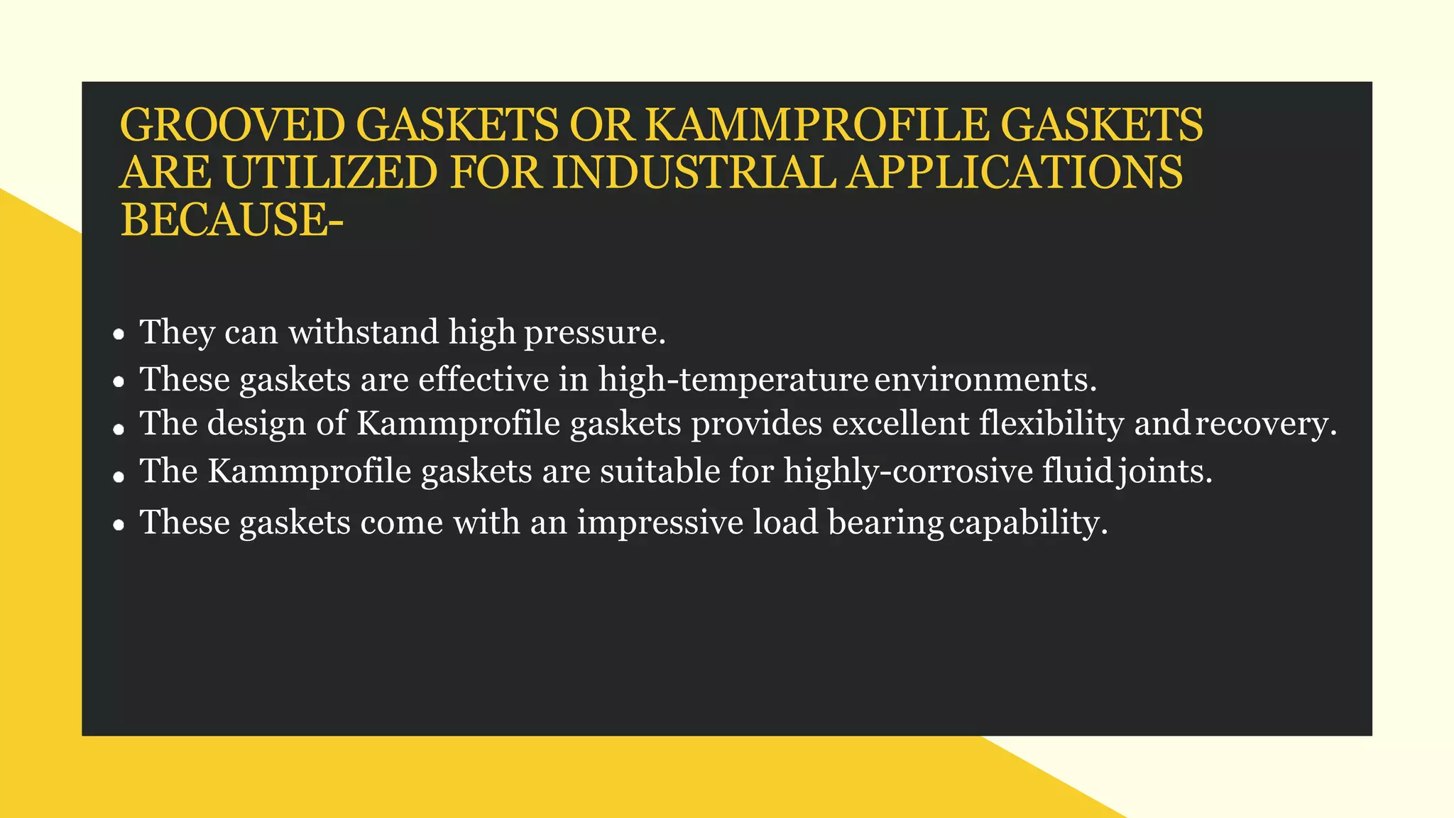 What Is The Industrial Purpose of Kammprofile Gaskets | PPTX