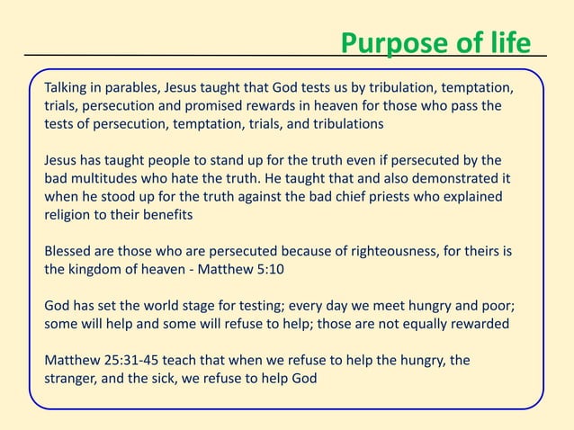 Purpose of life | PPT