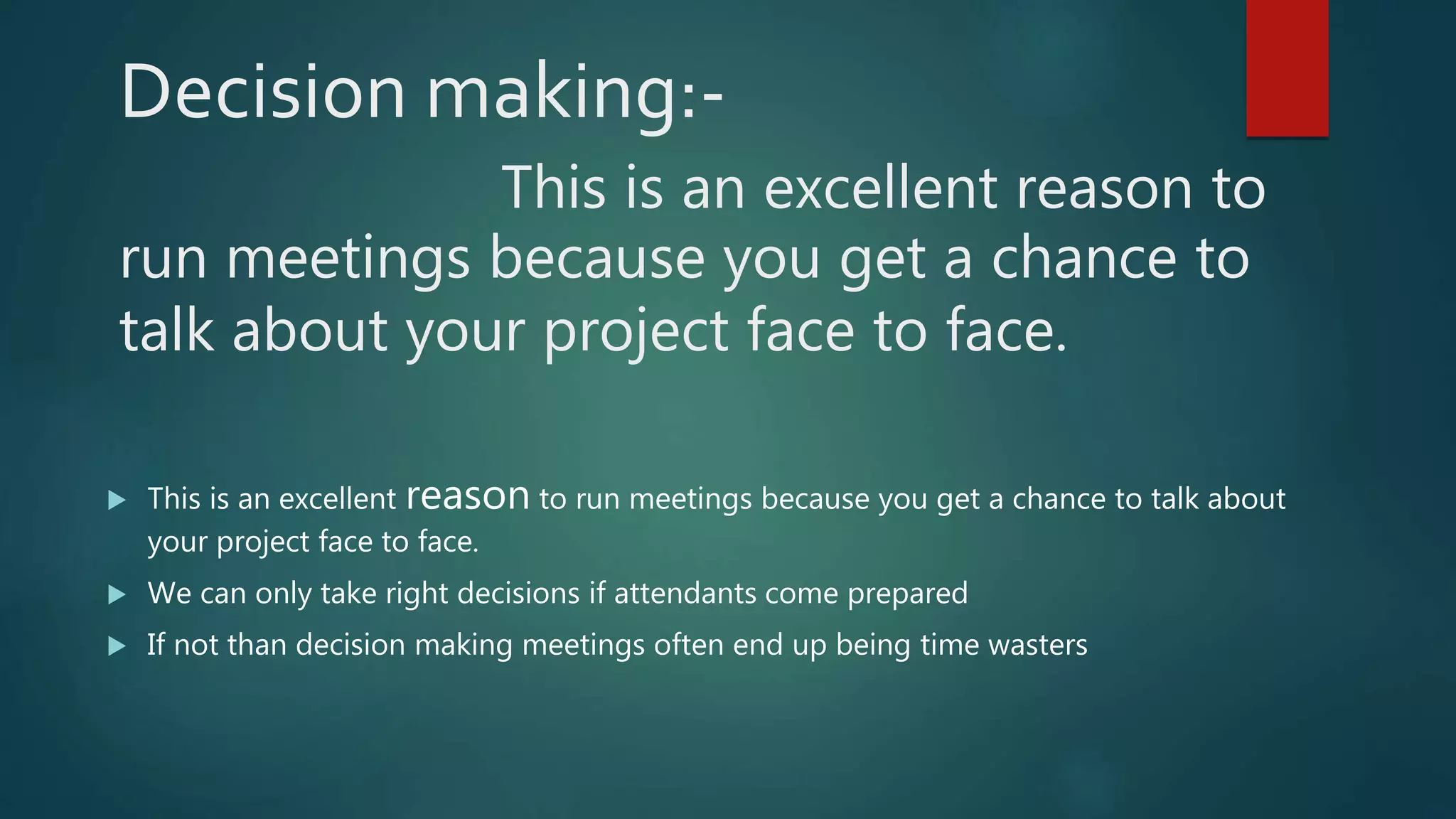 Purpose of meetings | PPTX