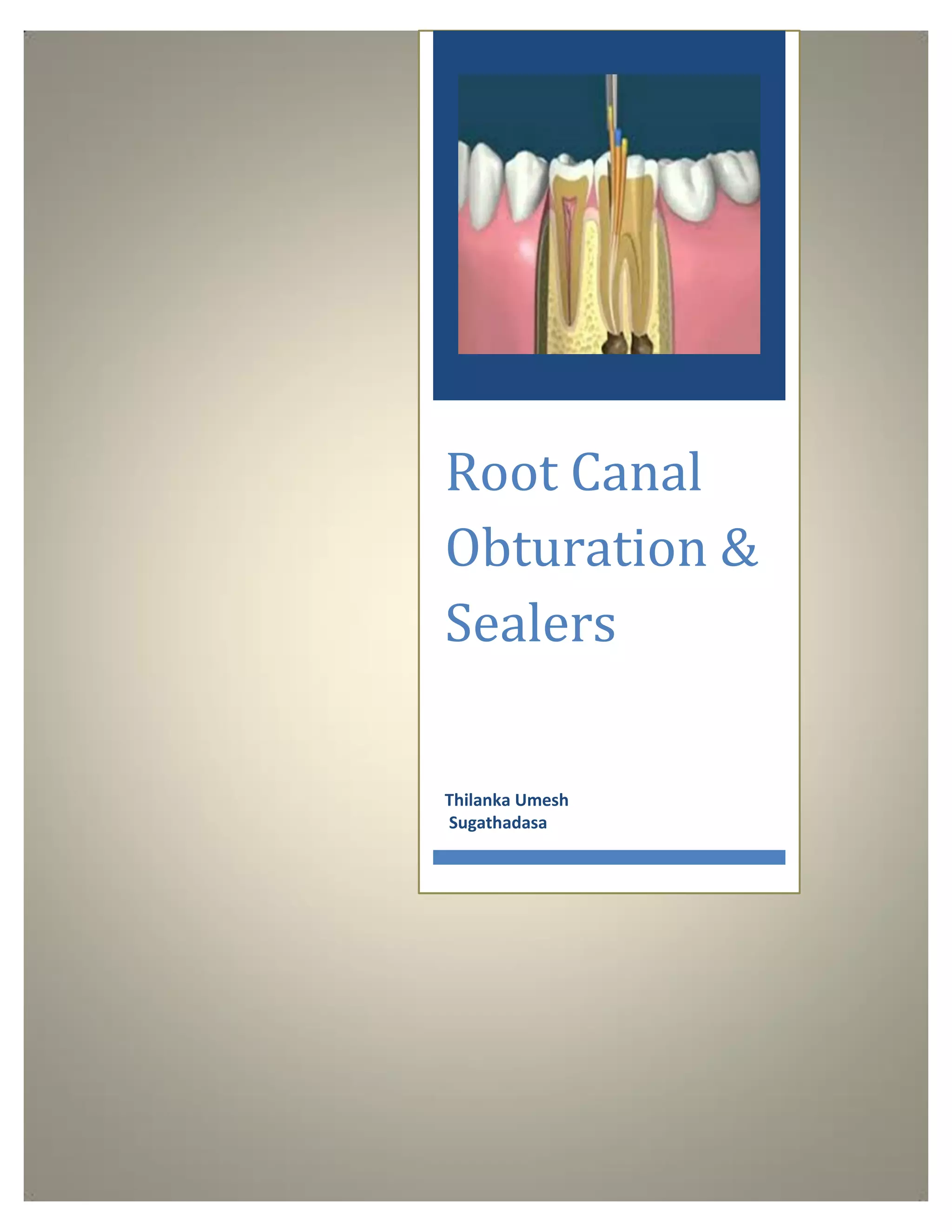 Obturation in endodontics | PDF