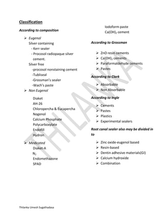 Obturation in endodontics | PDF