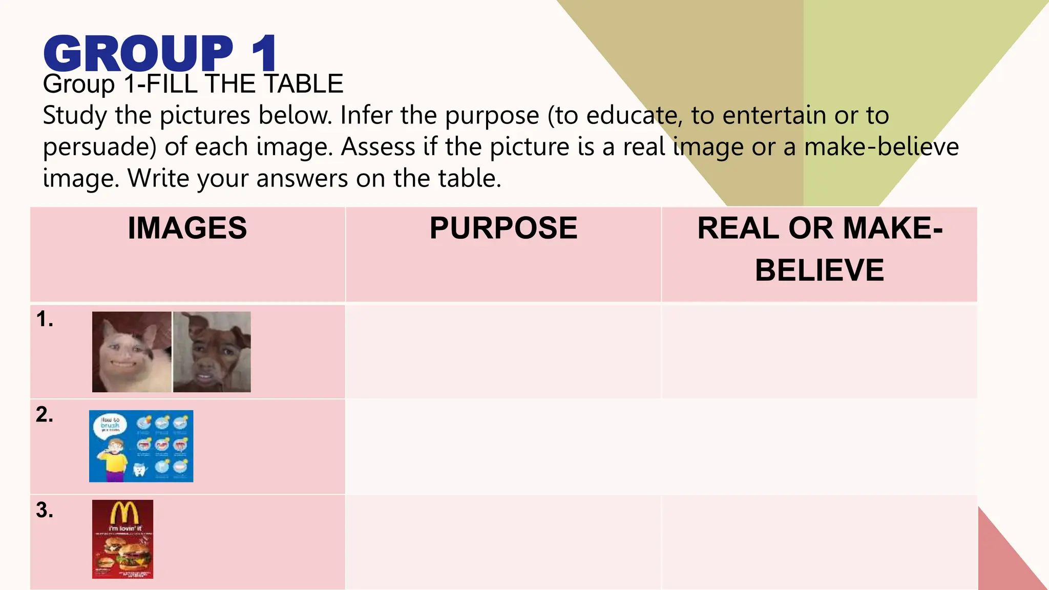 Purpose of Real or Make-Believe COT 1 GRADE 6.pptx