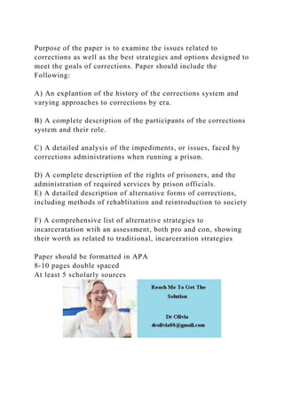 Purpose of the paper is to examine the issues related to corrections.docx