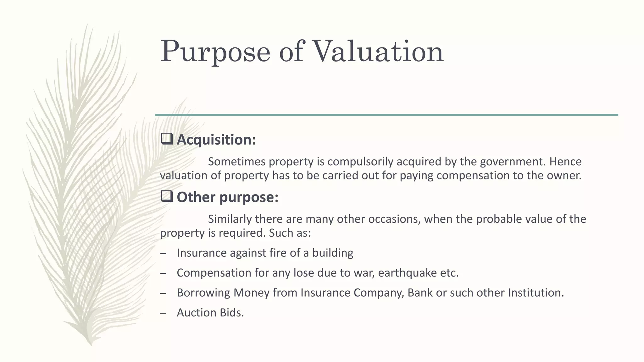 Purpose of Valuation | PPTX