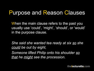 Purpose and reason clauses | PPT