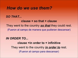 Purpose, Result and Reason clauses | PPT