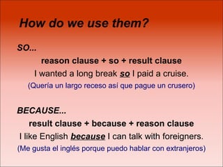Purpose, Result and Reason clauses | PPT