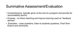 Purposes of Classroom Assessment.Week 3.pptx