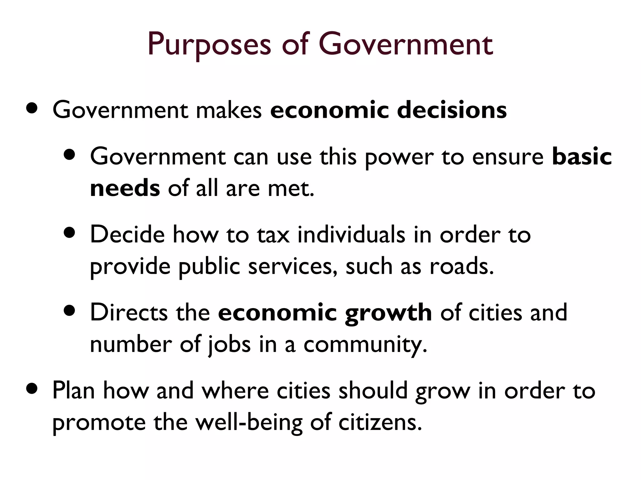 Purposes of government 1 | PPT