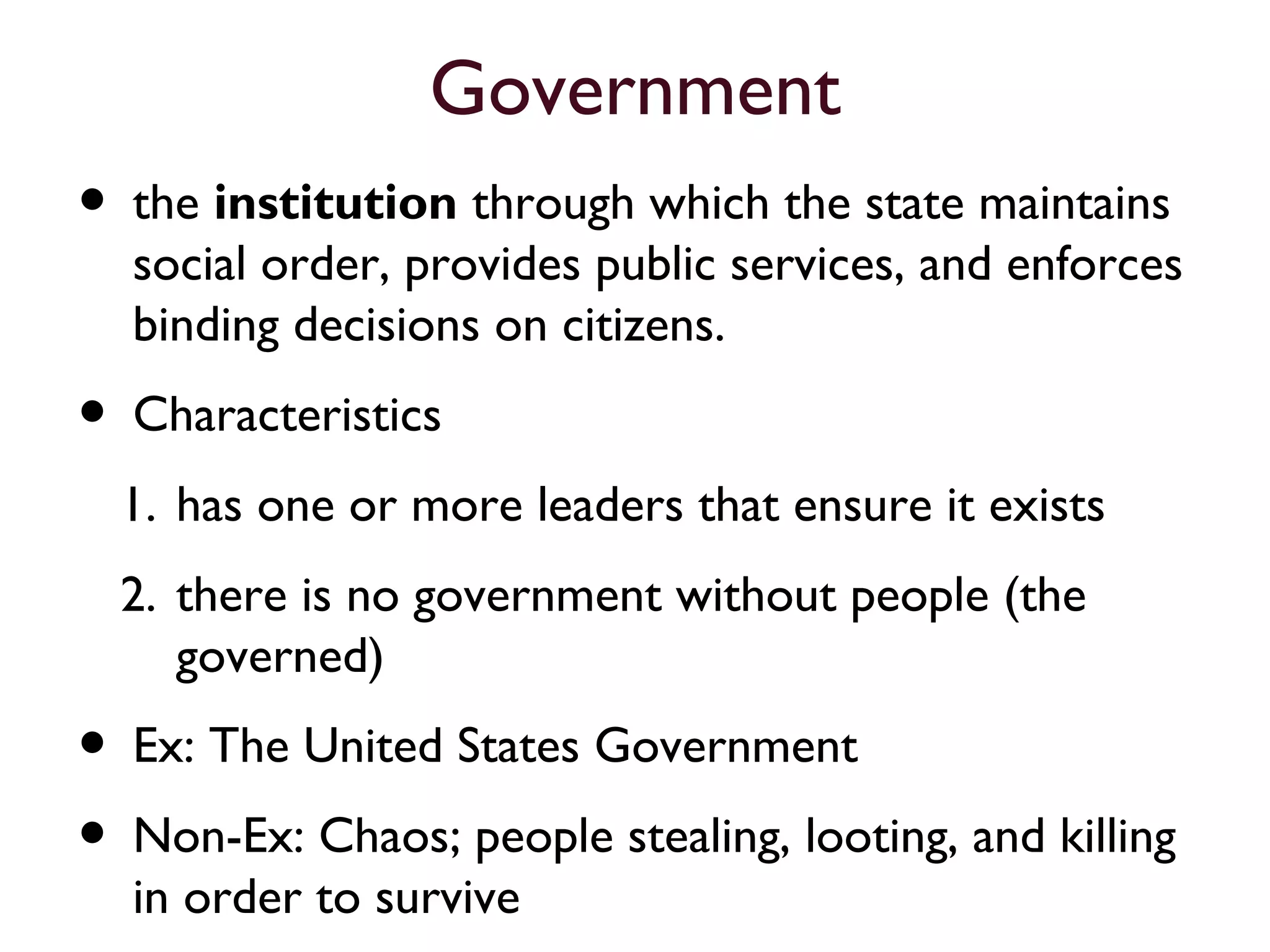 Purposes of government 1 | PPT