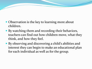 Purposes of observation | PPT
