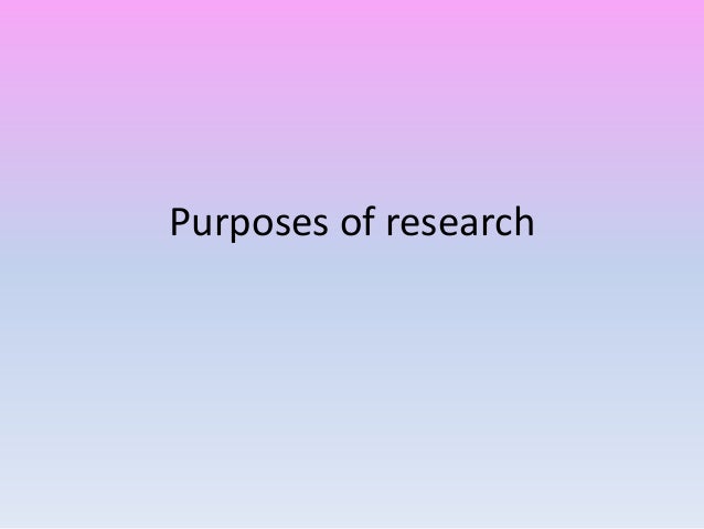 Purposes Of Research purposes-of-research