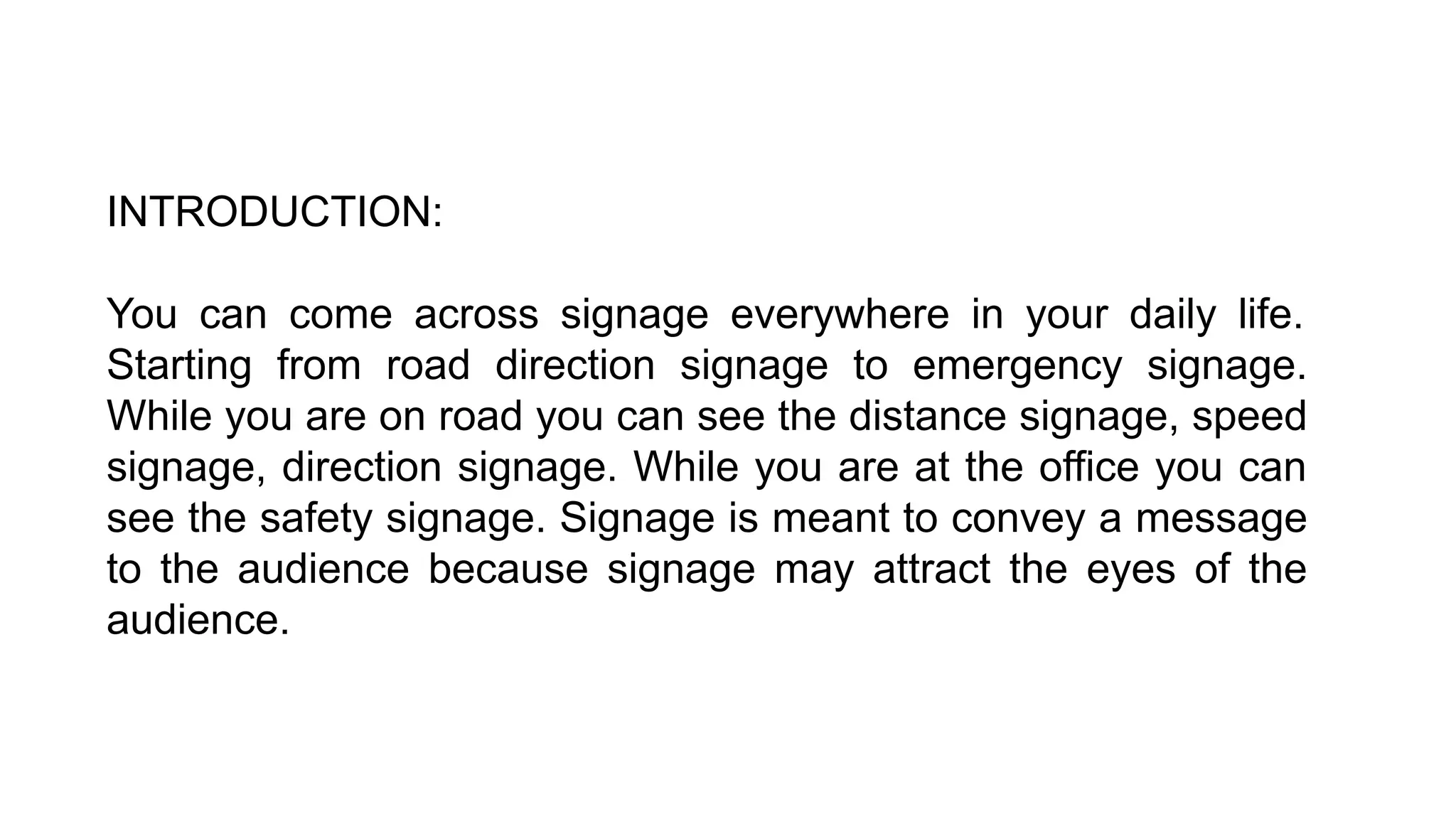 Purposes of signage | PDF