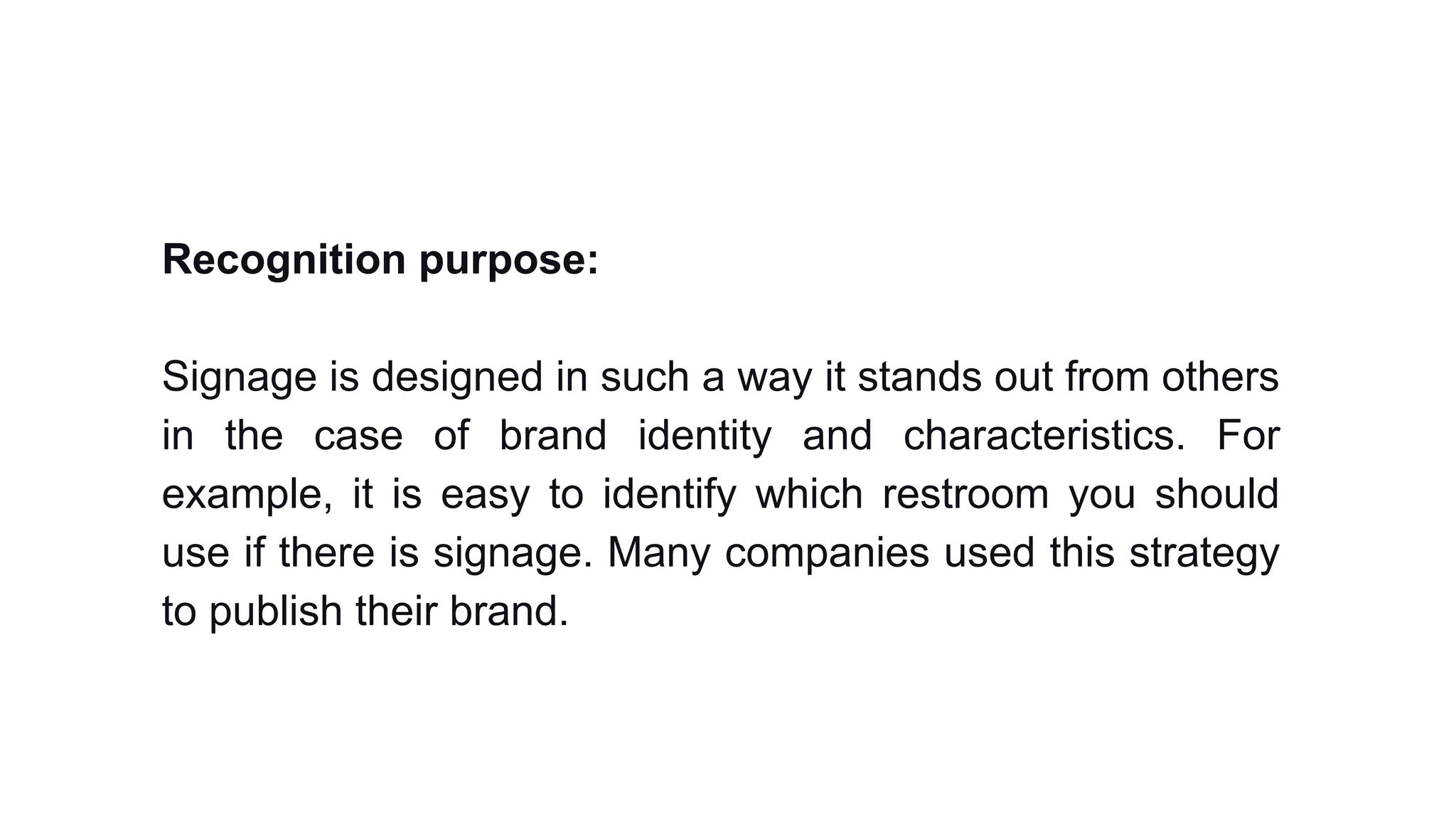 Purposes of signage | PDF