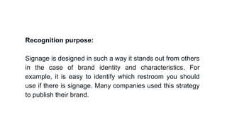 Purposes of signage | PDF