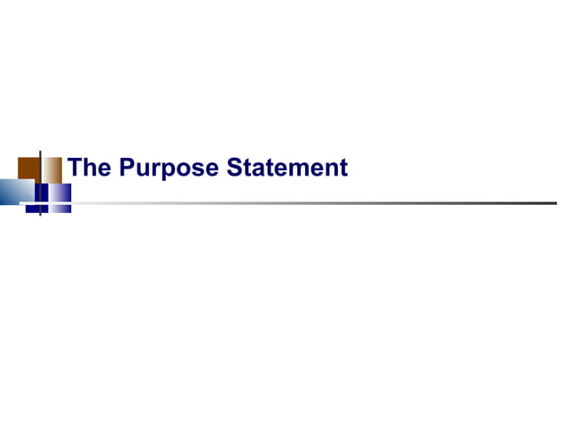 Purpose statement | PPT