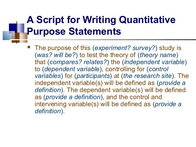 specific purpose statement definition