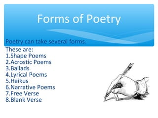 English literature poetry-prose-drama | PPT