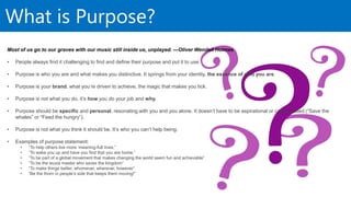 Purpose to Impact plan | PPTX