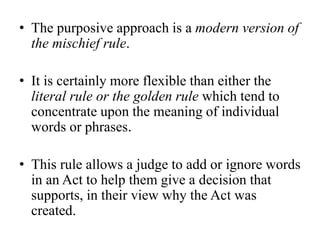 Purposive approach | PPTX | Biological Sciences | Science