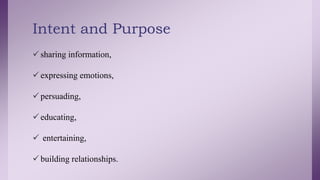 Purposive Communication Lesson 1: Nature, Elements, and Functions of ...