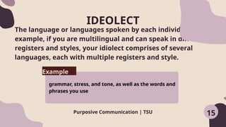 Varieties of spoken and wriiten language | PPTX