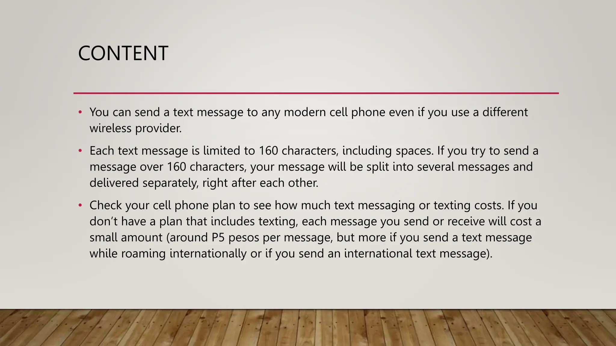 Ways of Presenting Text in an Image : Report in Communication | PPTX