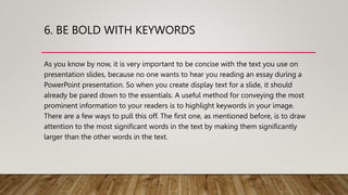 Ways of Presenting Text in an Image : Report in Communication | PPTX