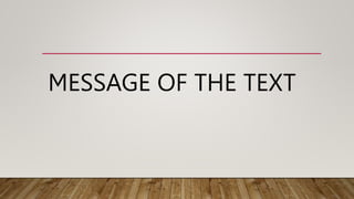 Ways of Presenting Text in an Image : Report in Communication | PPTX