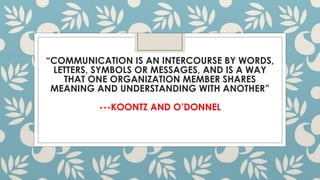 Purposive Communication: Basic Concepts in Communication | PDF