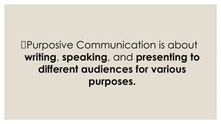 Purposive Communication: Basic Concepts in Communication | PDF