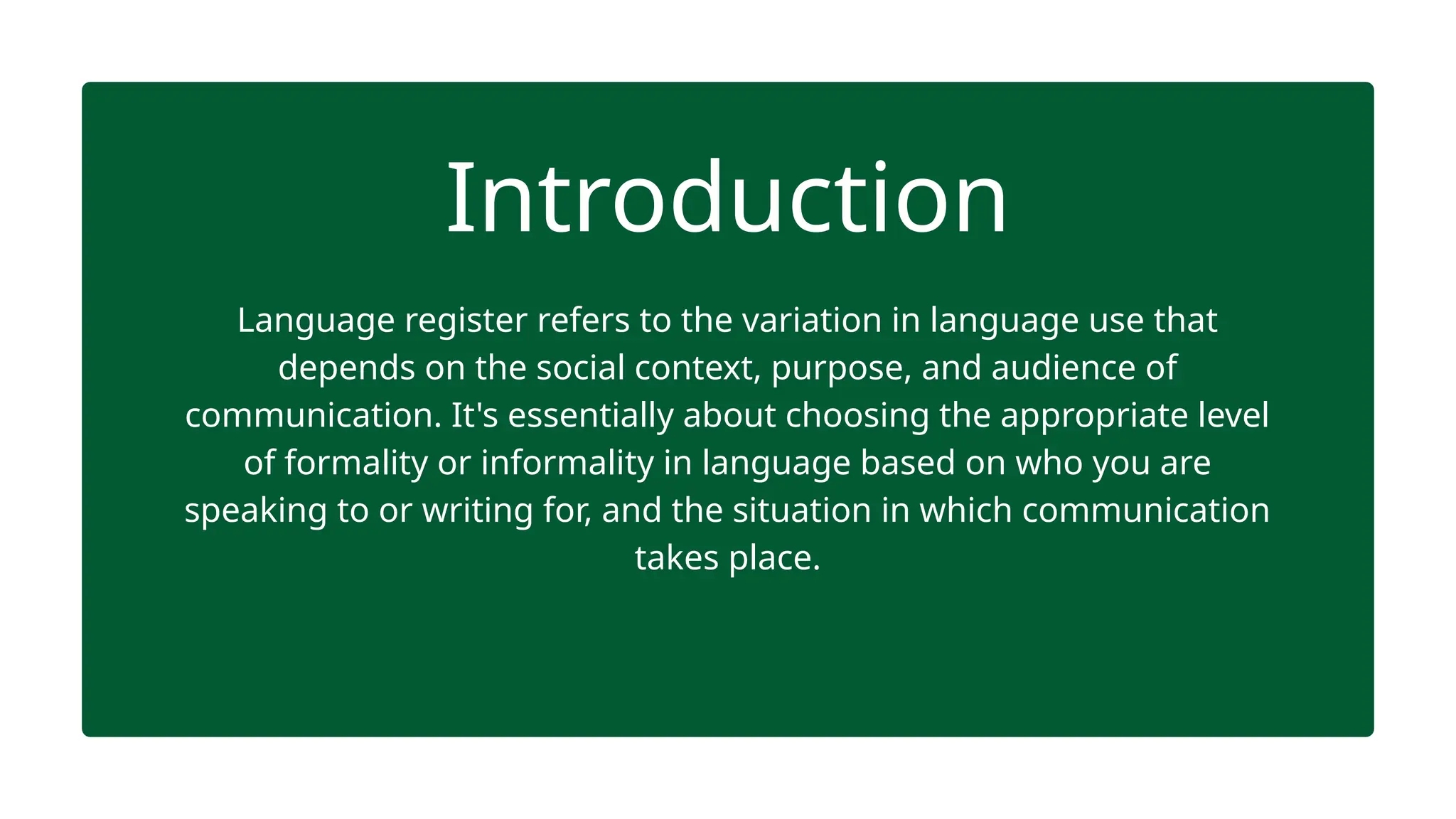 Purposive Communication Language Registers | PPTX