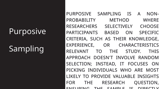 Purposive Sampling in Practical Research Quantitative | PPTX