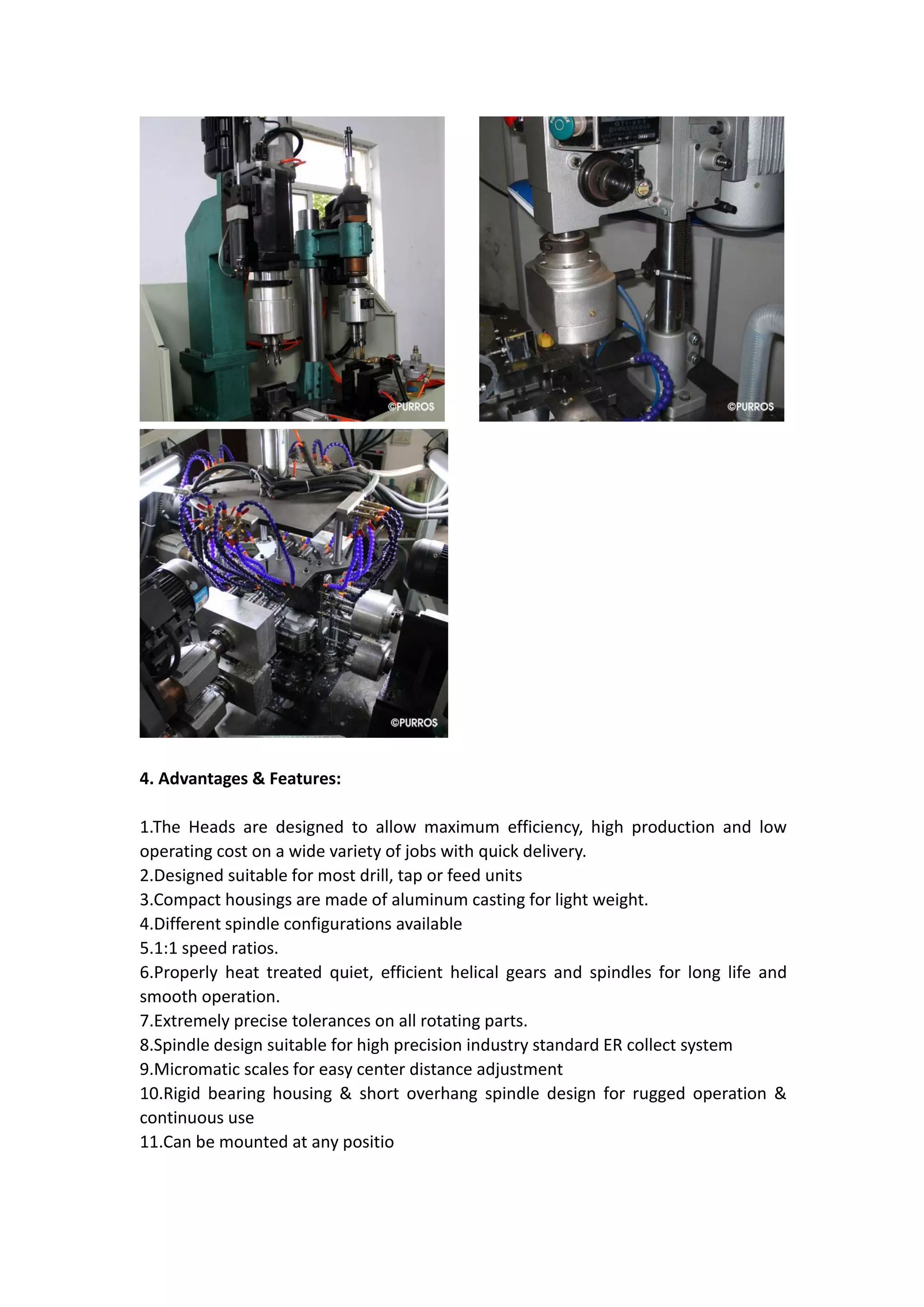 Purros multi spindle heads (drilling & tapping) | PDF