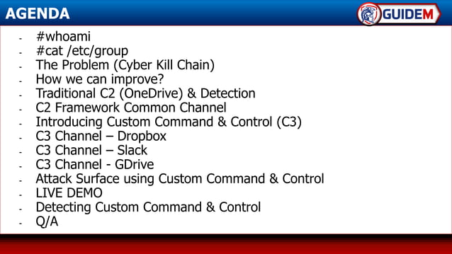 Pursuing evasive custom command & control - GuideM | PPT