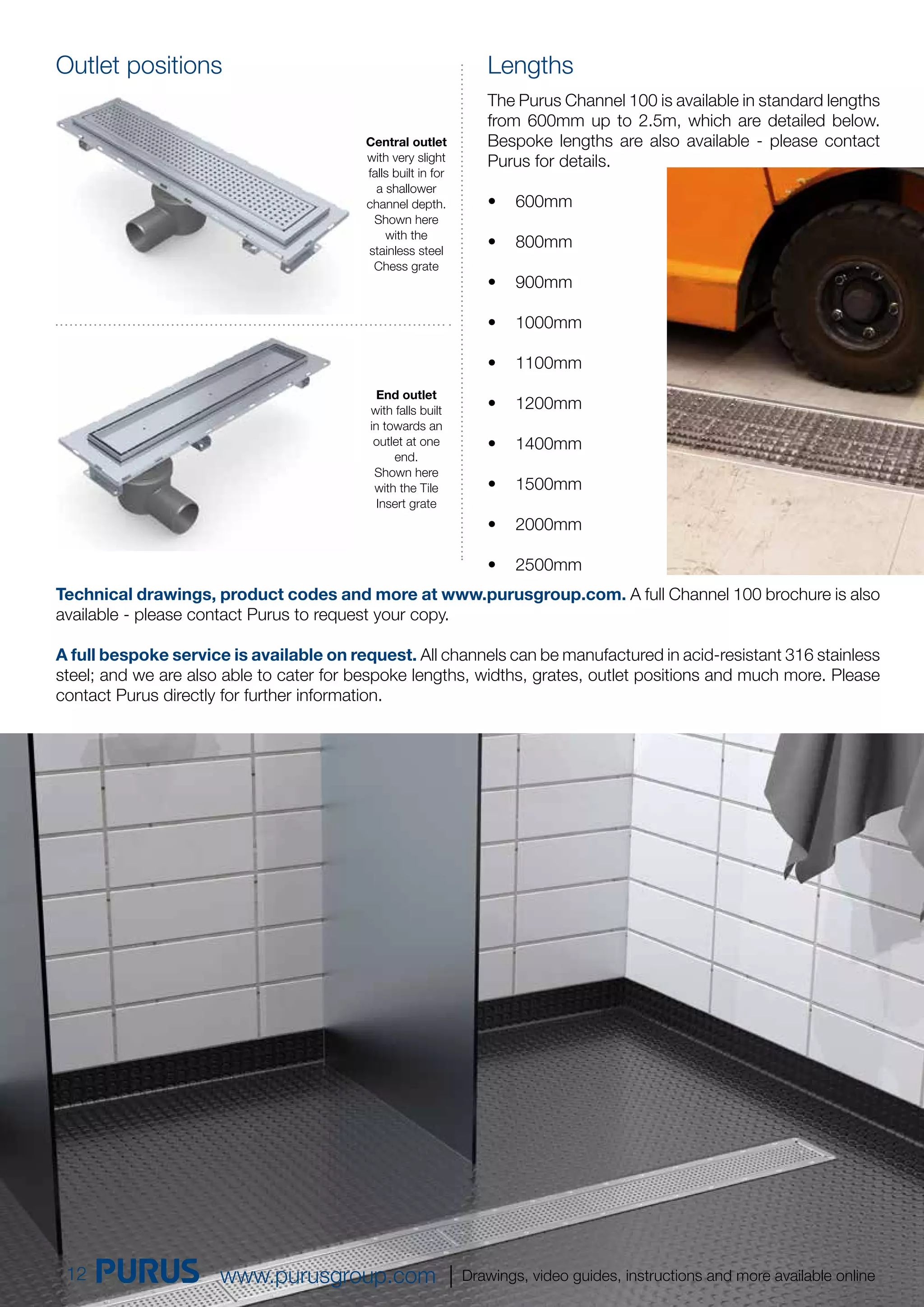 Purus Brochure 2018 Wetroom Drainage Solutions | PDF