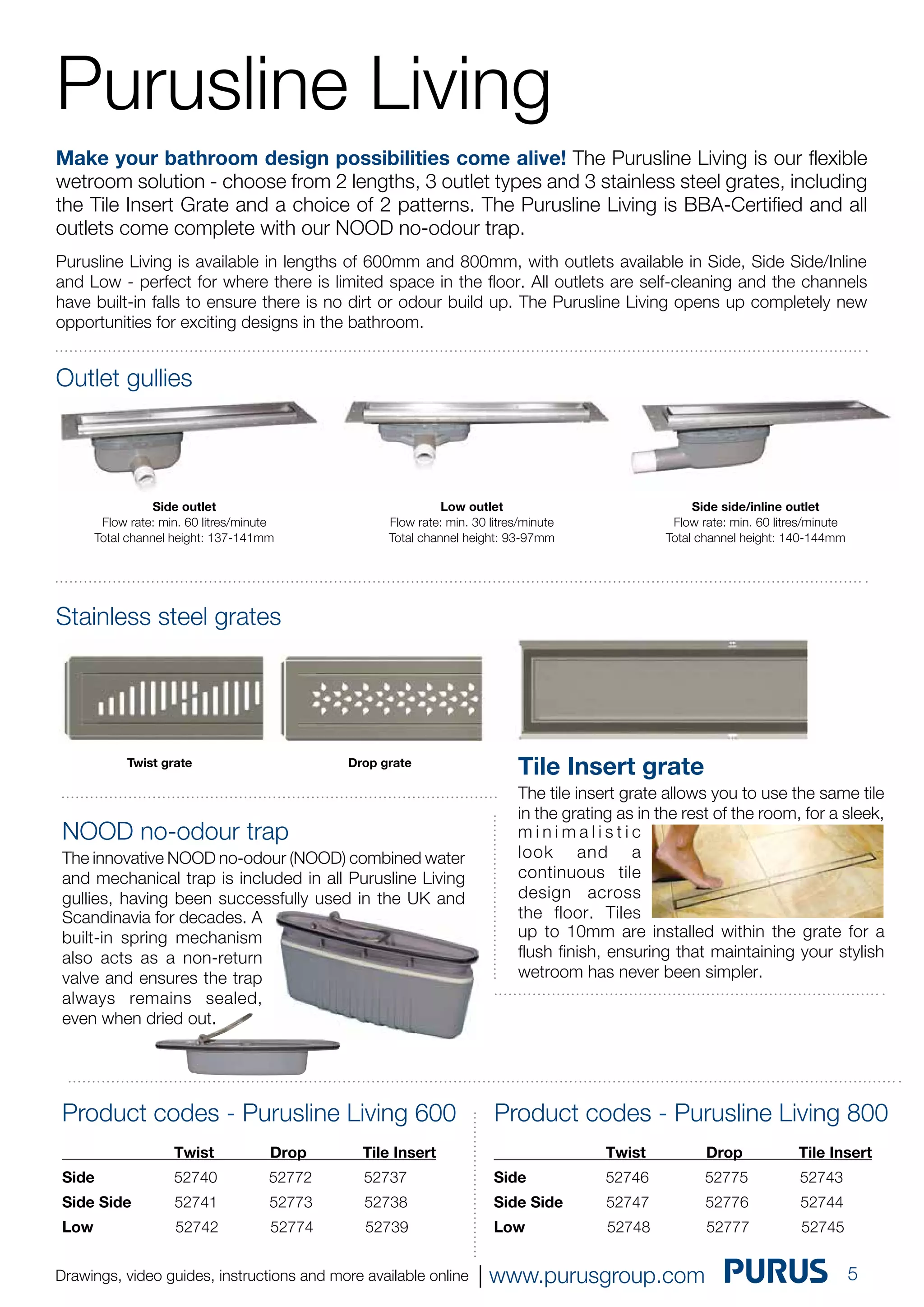 Purus Brochure 2018 Wetroom Drainage Solutions | PDF