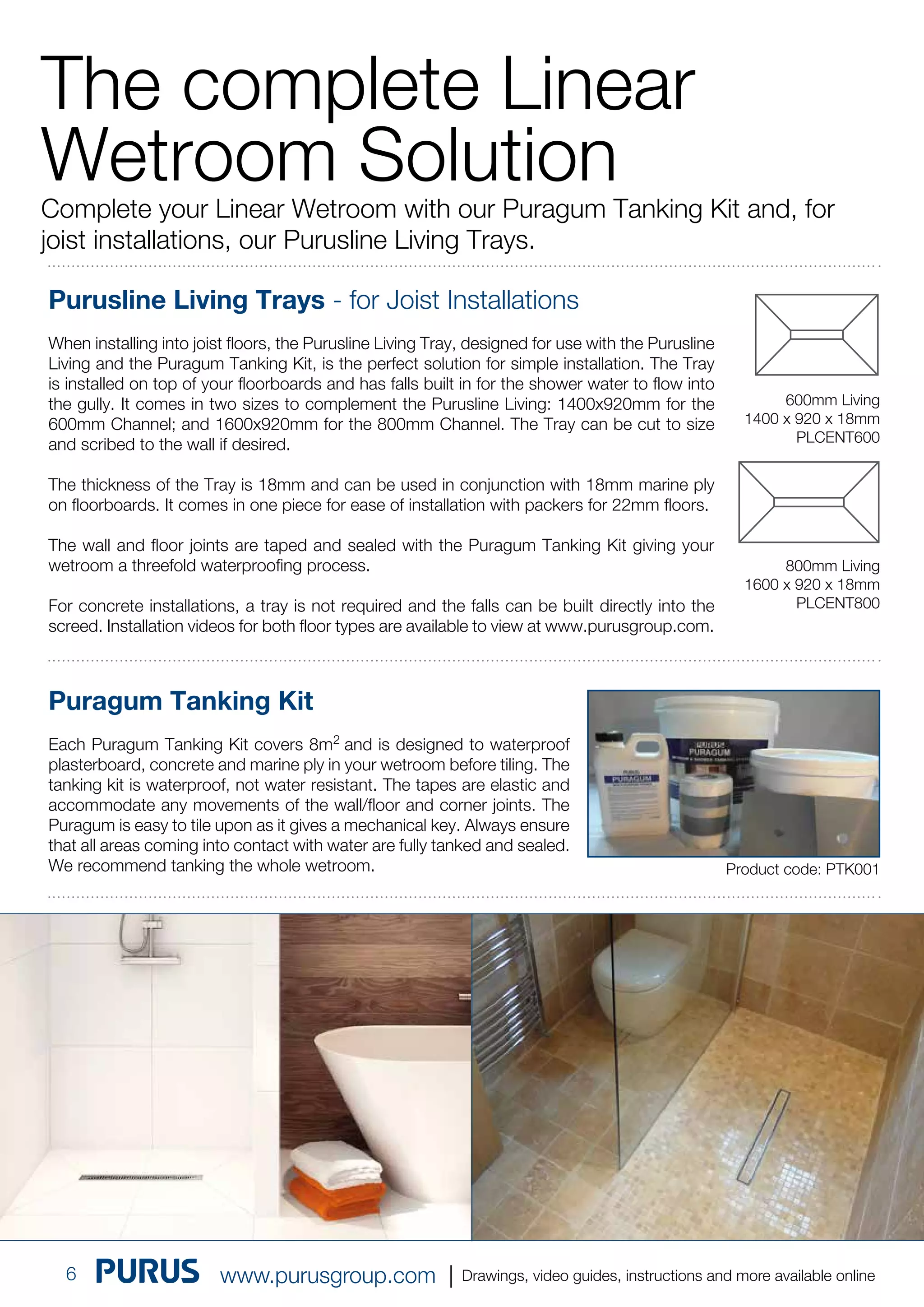Purus Brochure 2018 Wetroom Drainage Solutions | PDF