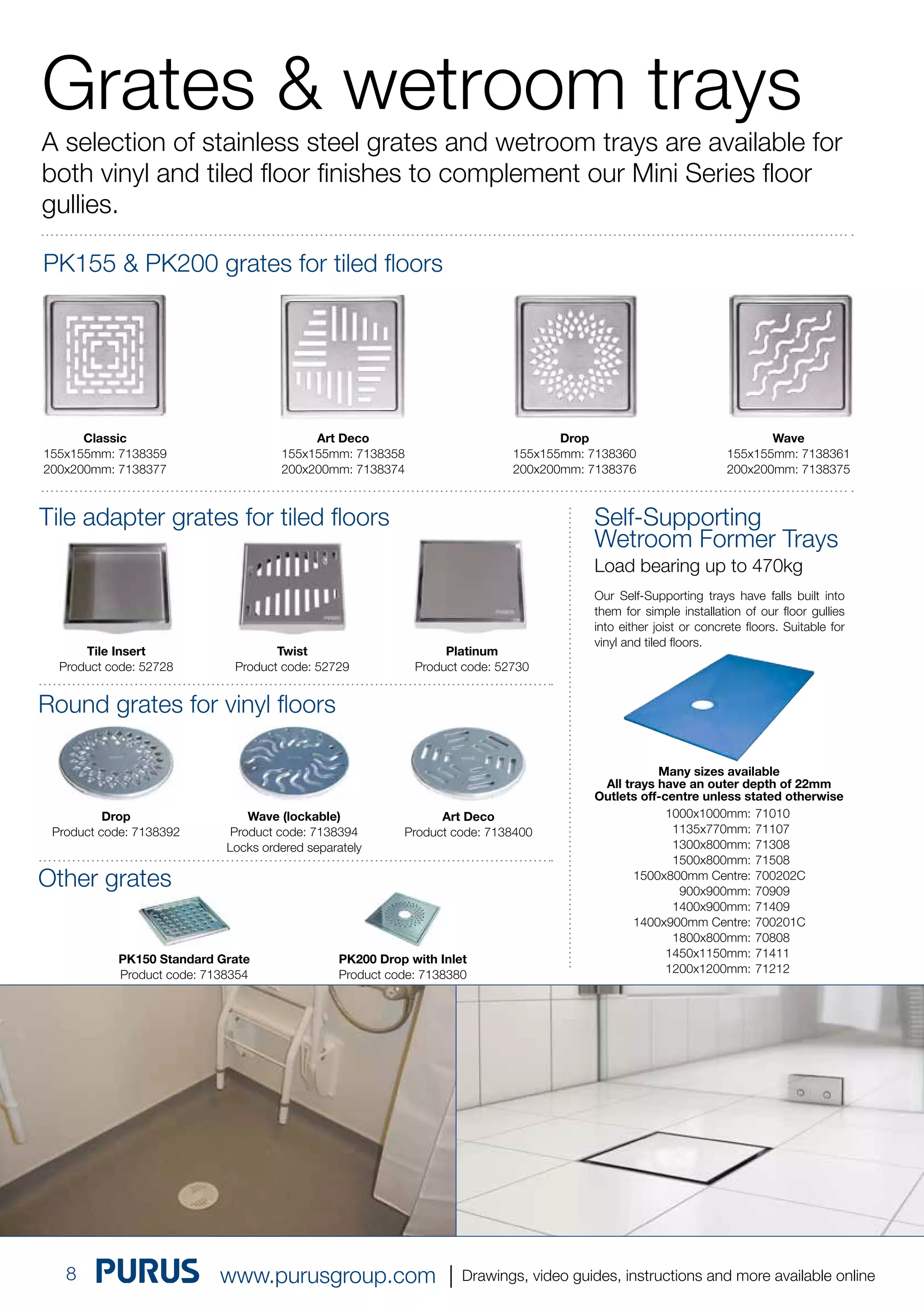 Purus Brochure 2018 Wetroom Drainage Solutions | PDF